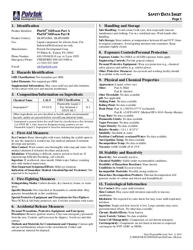 PlatSil® SiliFoam Part A | PDF