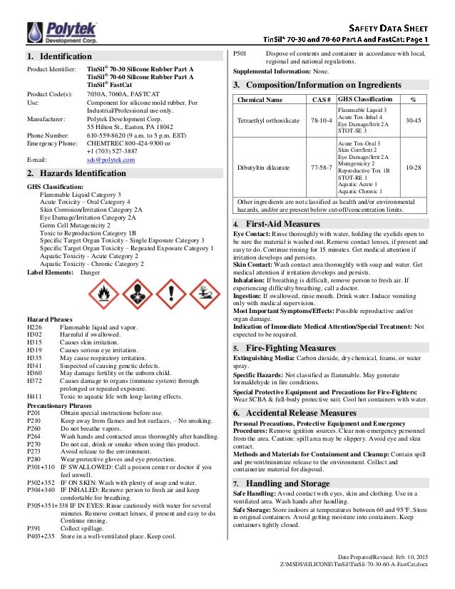 TinSil® 70-30 Silicone Rubber Part A | PDF