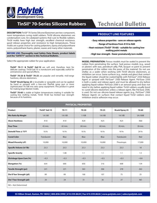 TinSil® 70-Series Silicone Rubbers | PDF