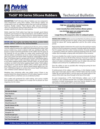 TinSil® 70-Series Silicone Rubbers | PDF
