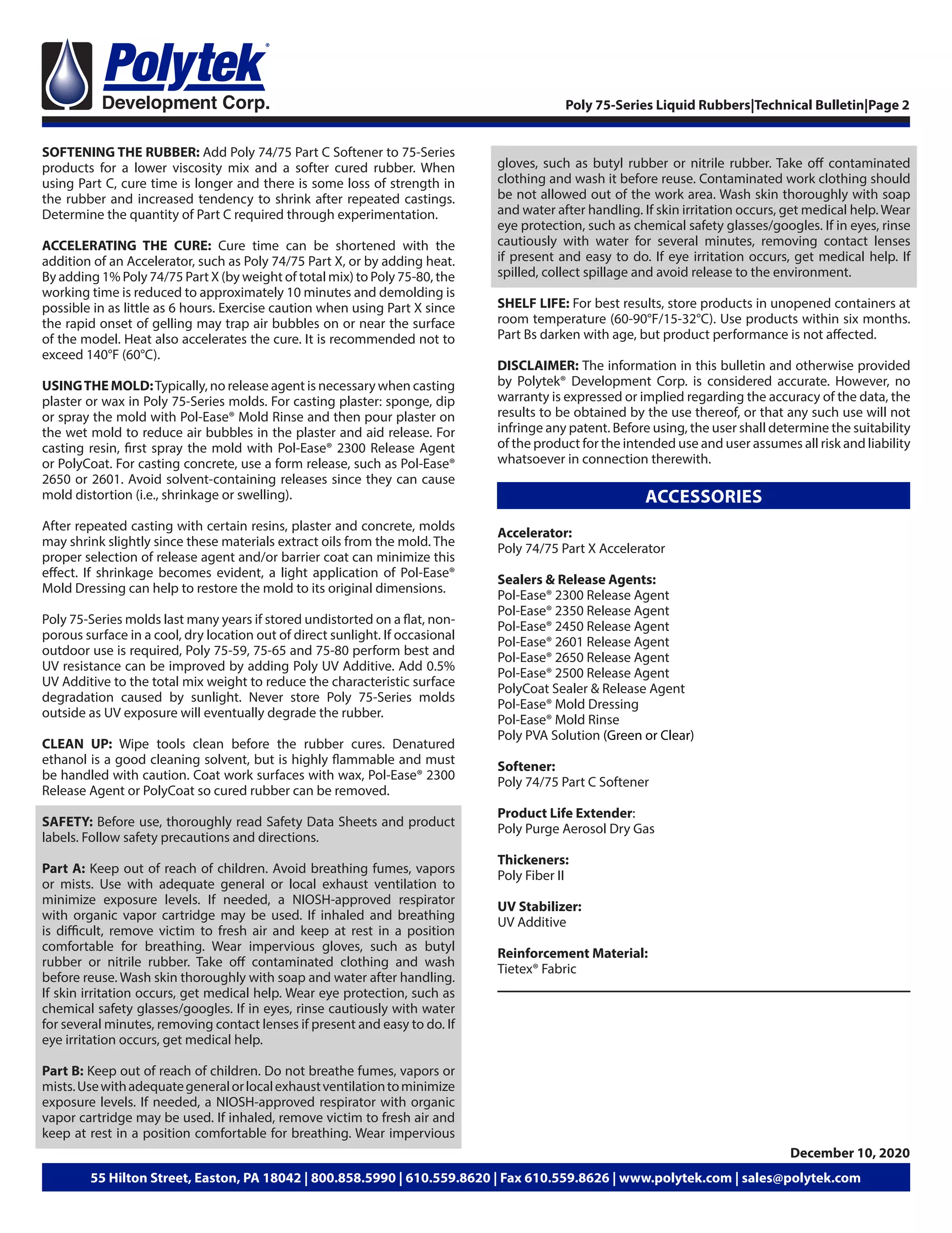 Poly 74-Series Polyurethane Rubbers | PDF | Candle and Soap Making ...