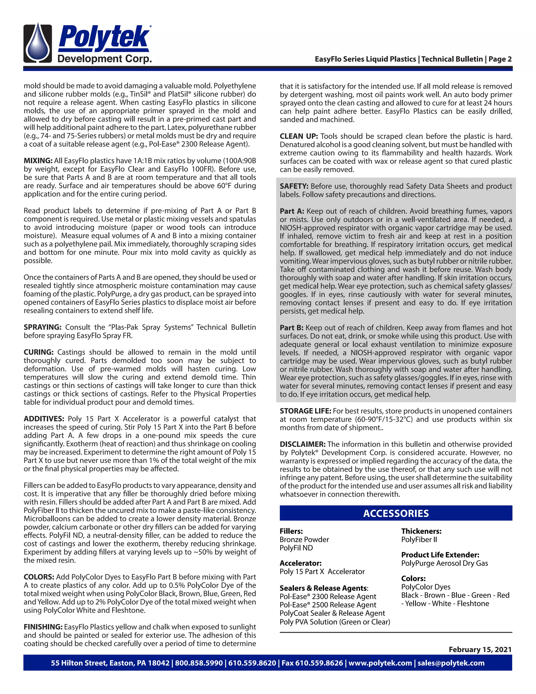 EasyFlo Series Liquid Plastics | PDF