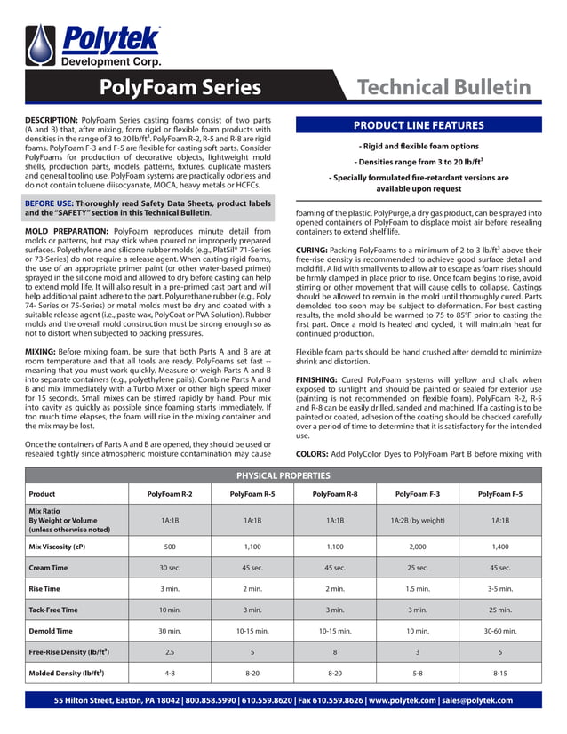 PolyFoam Series | PDF