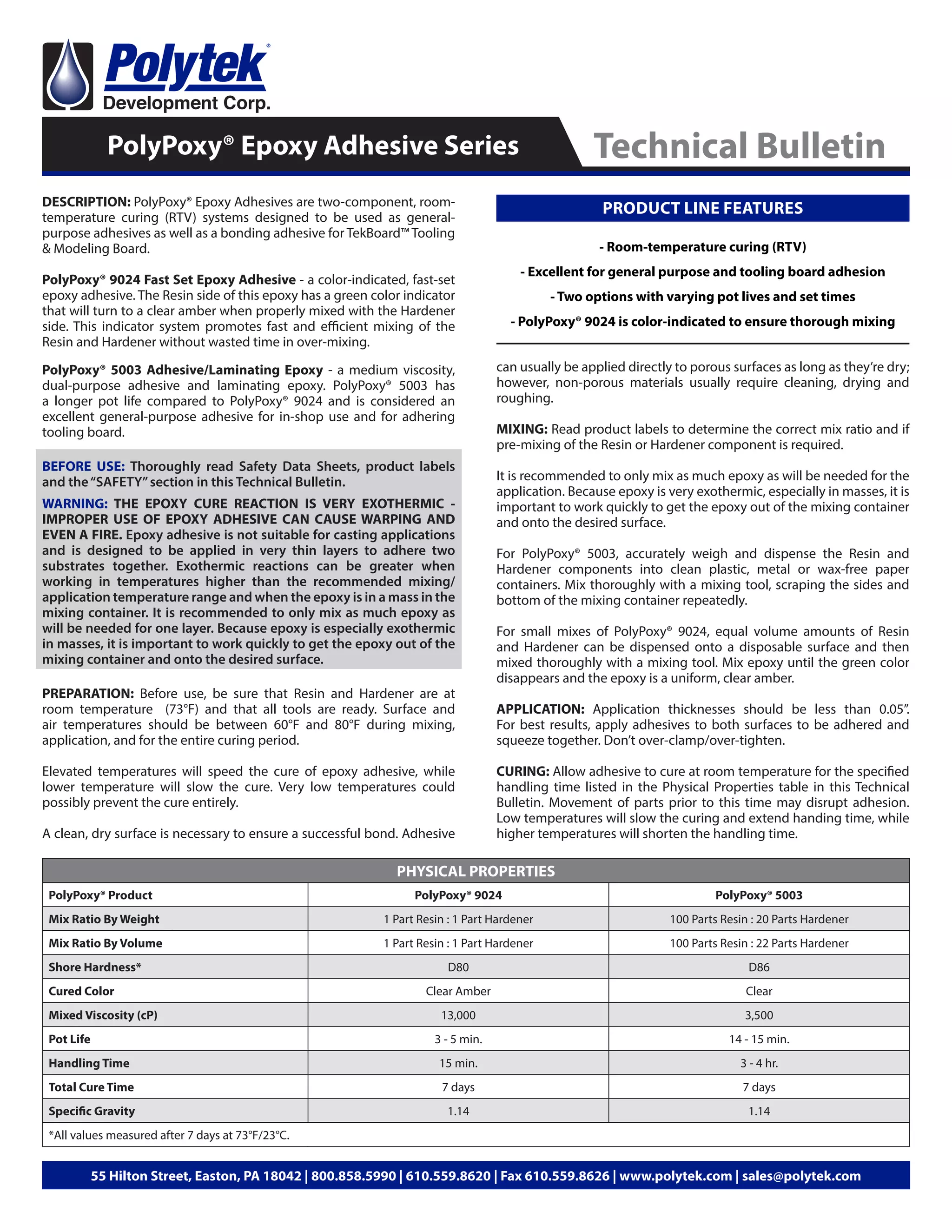 PolyPoxy® Epoxy Adhesive Series | PDF
