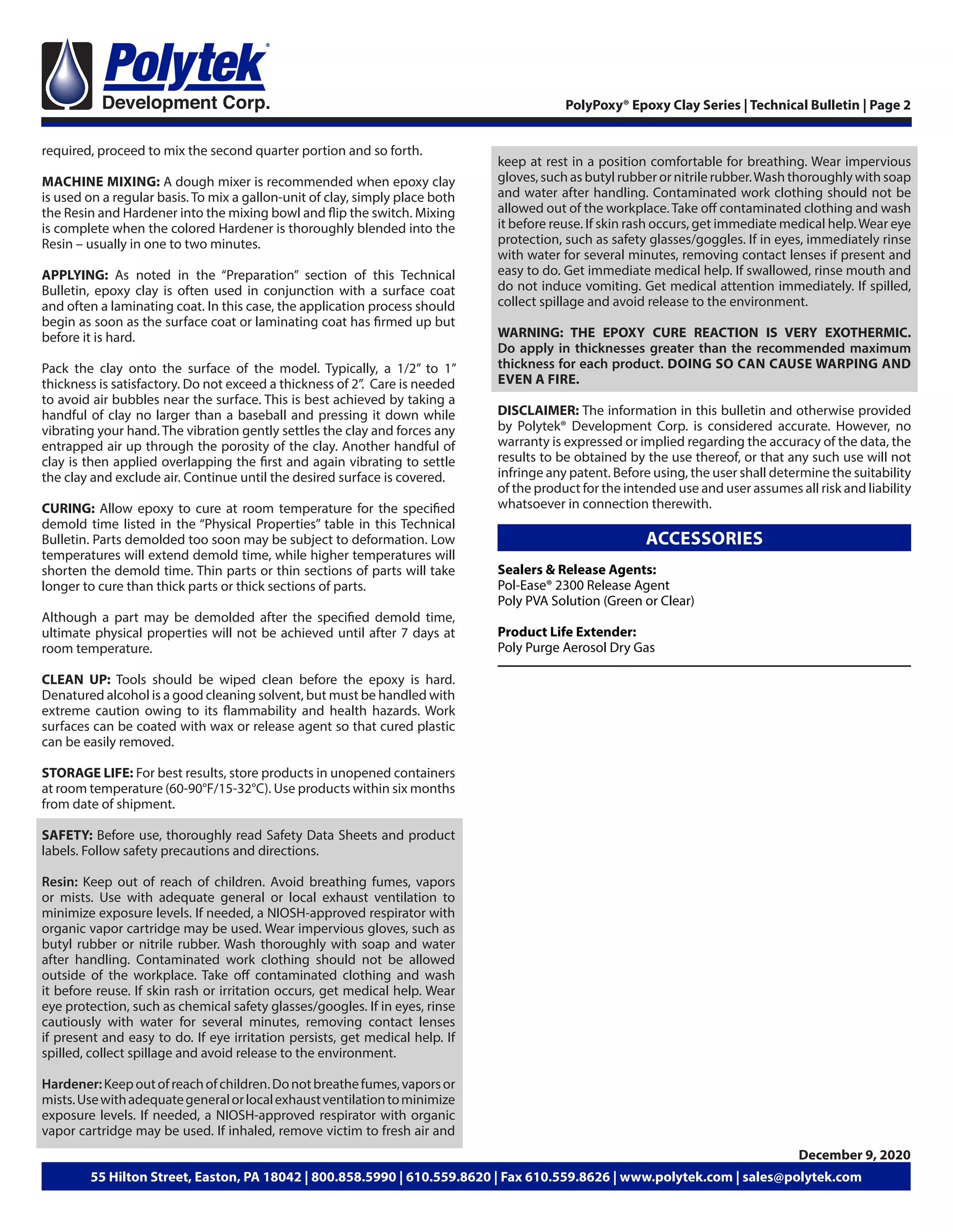 PolyPoxy® Epoxy Clay Series | PDF