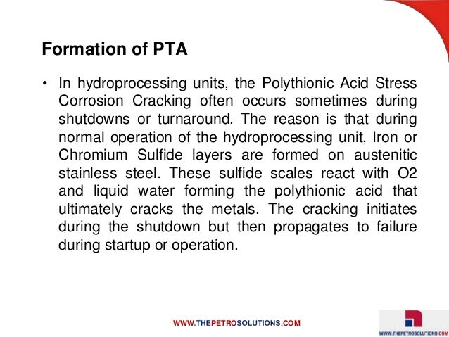 Avoiding Polythionic acid attack in Hydroprocessing Units | PPT