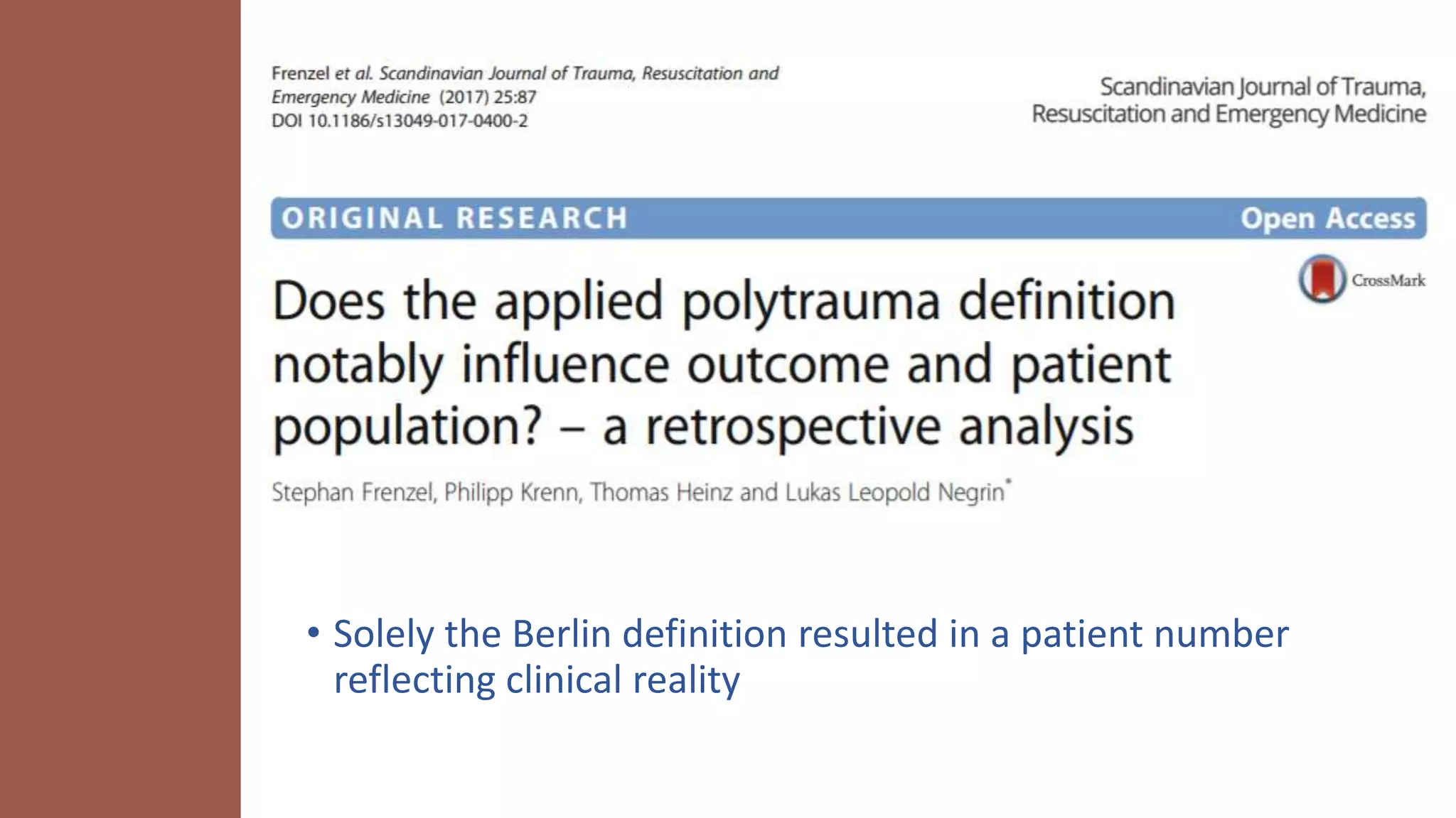 Polytrauma in orthopaedics | PPTX
