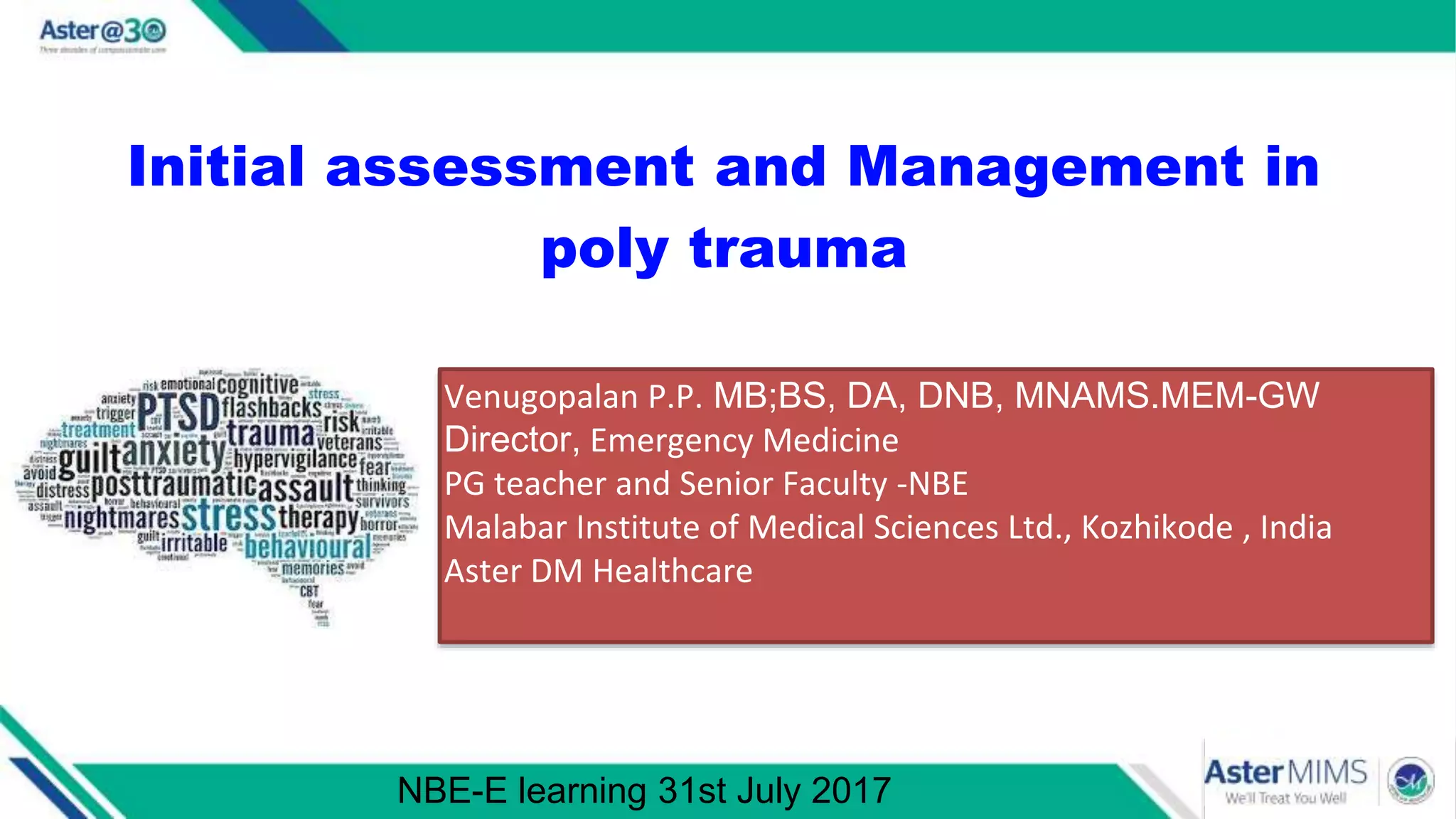 Poly trauma -initial evaluation | PPT