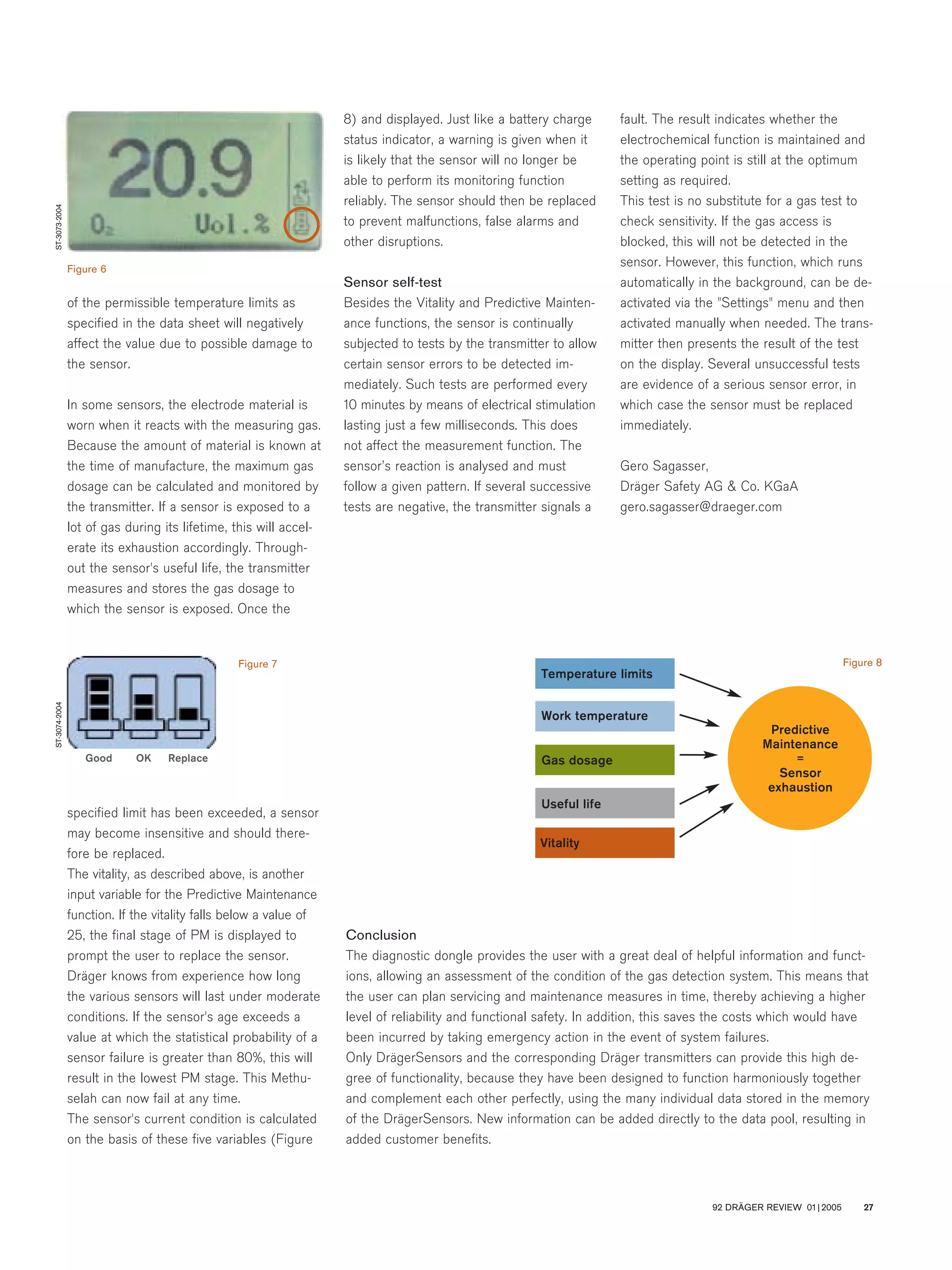 Draeger Electro-chemical sensor diagnositics dongle for Polytron 7000 ...