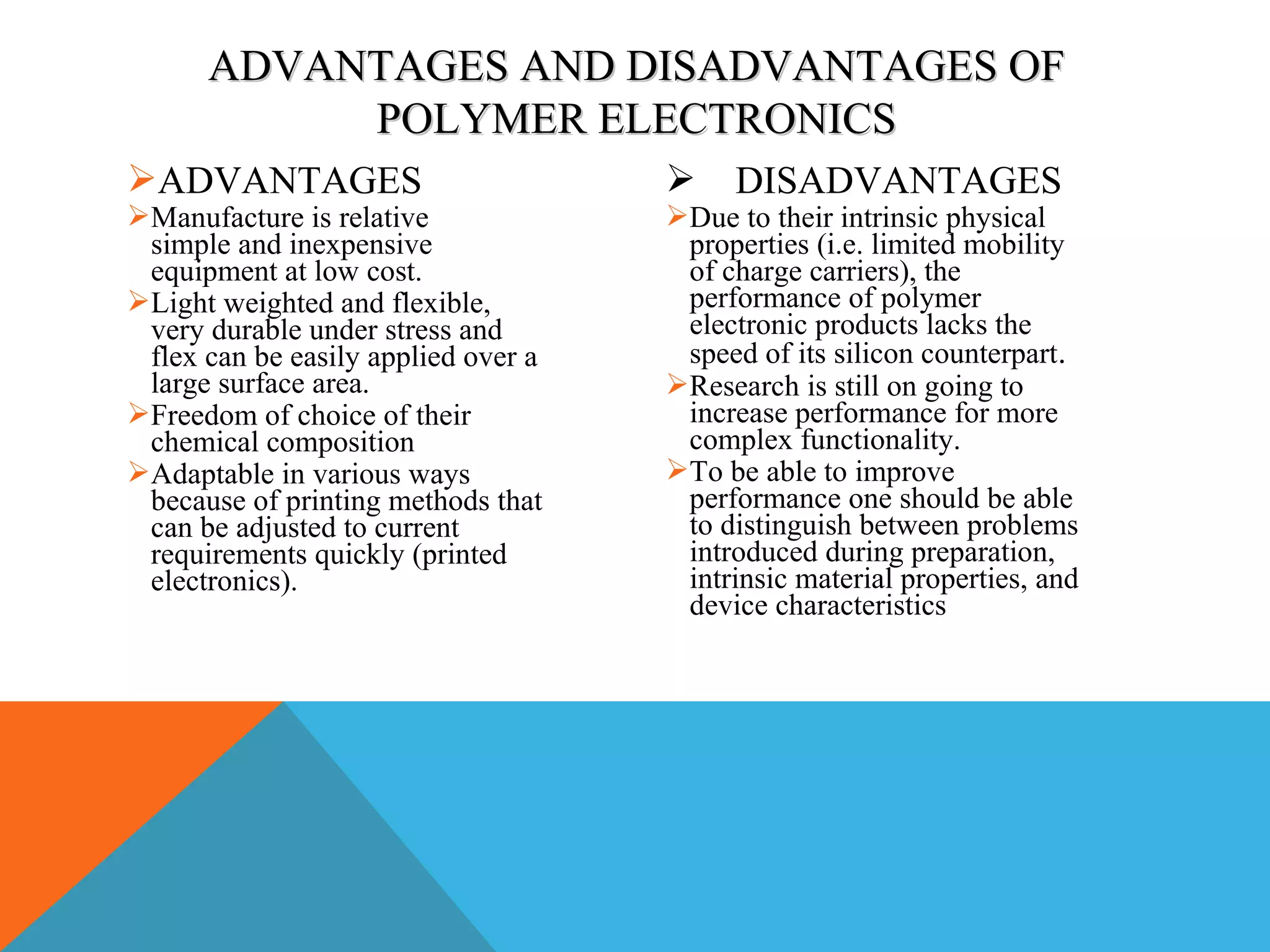 Polytronics seminar report | PPT | Chemistry | Science
