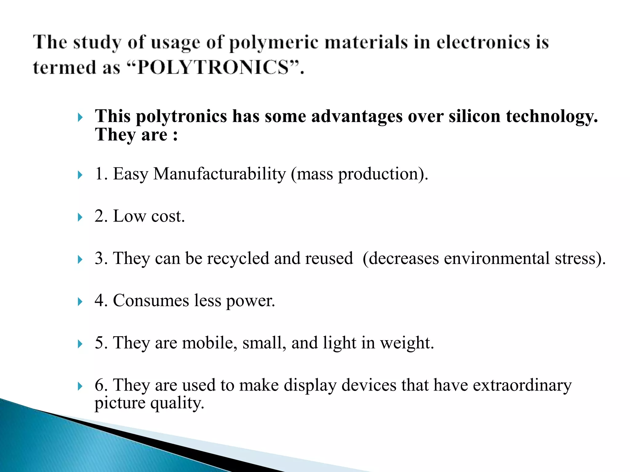 over view of Polytronics ppt by jakeer | PPTX