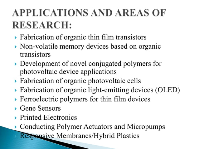 over view of Polytronics ppt by jakeer | PPTX | Chemistry | Science