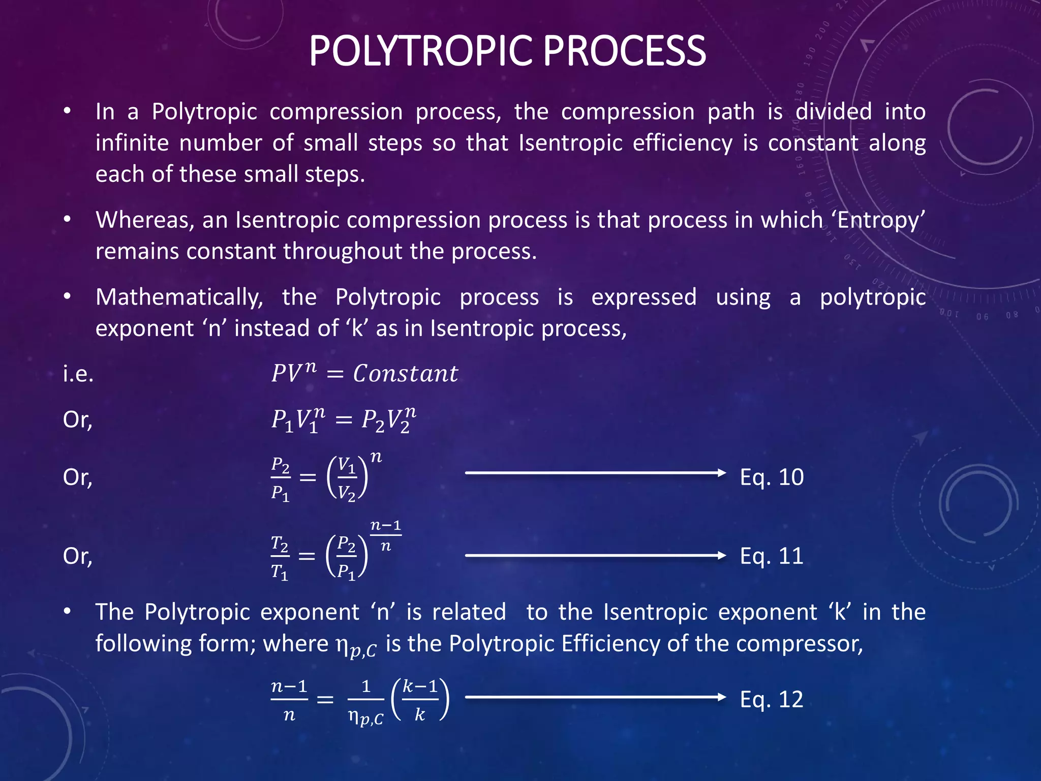 Presentation on Calculation of Polytropic and Isentropic Efficiency of natural gas compressors | PDF