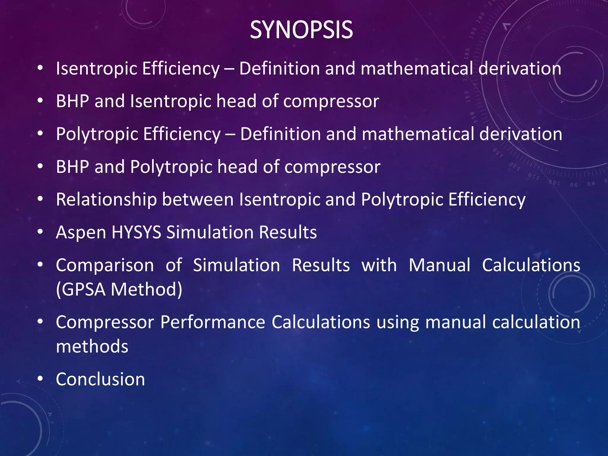 Presentation on Calculation of Polytropic and Isentropic Efficiency of ...
