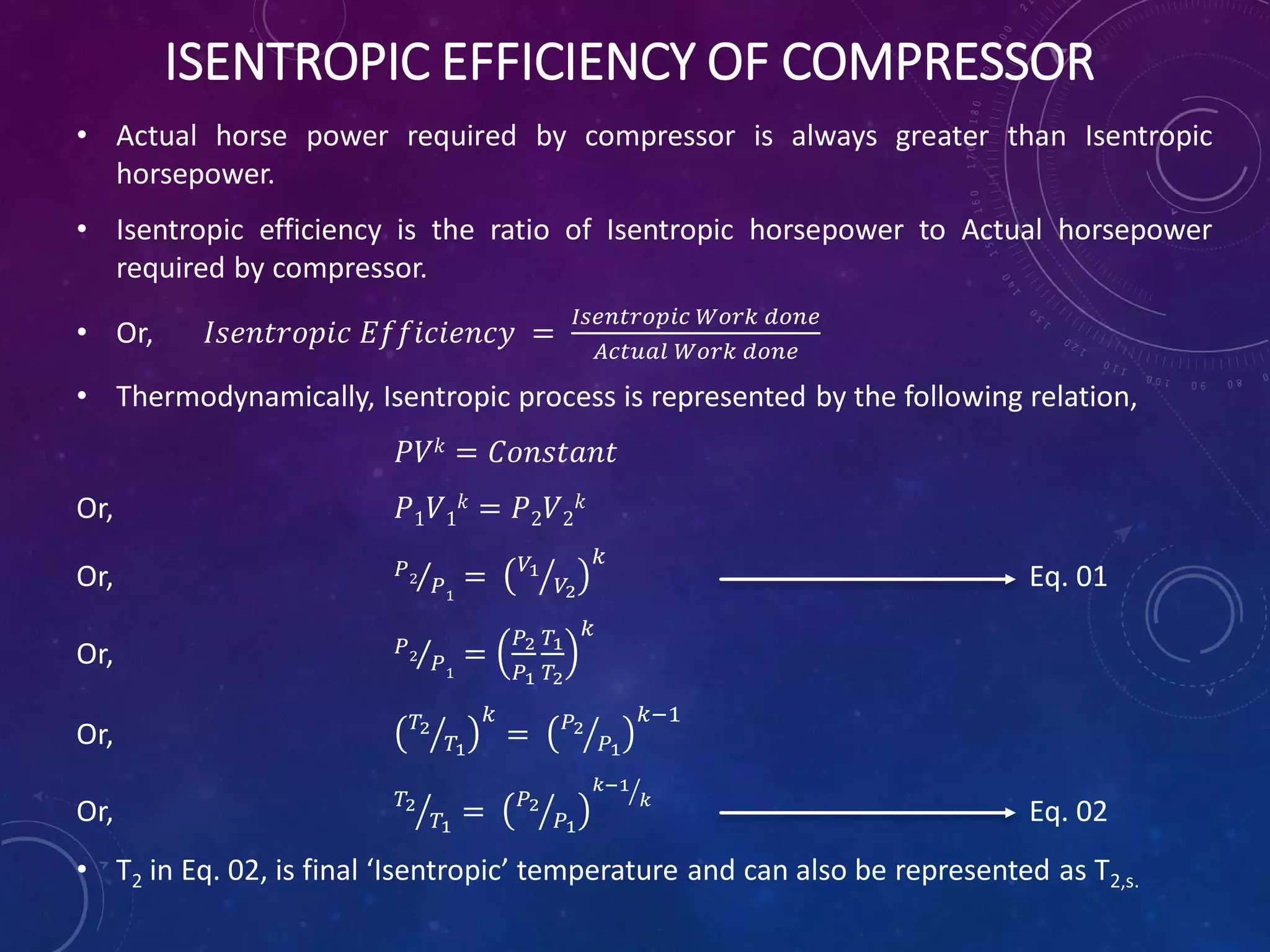 Presentation on Calculation of Polytropic and Isentropic Efficiency of ...