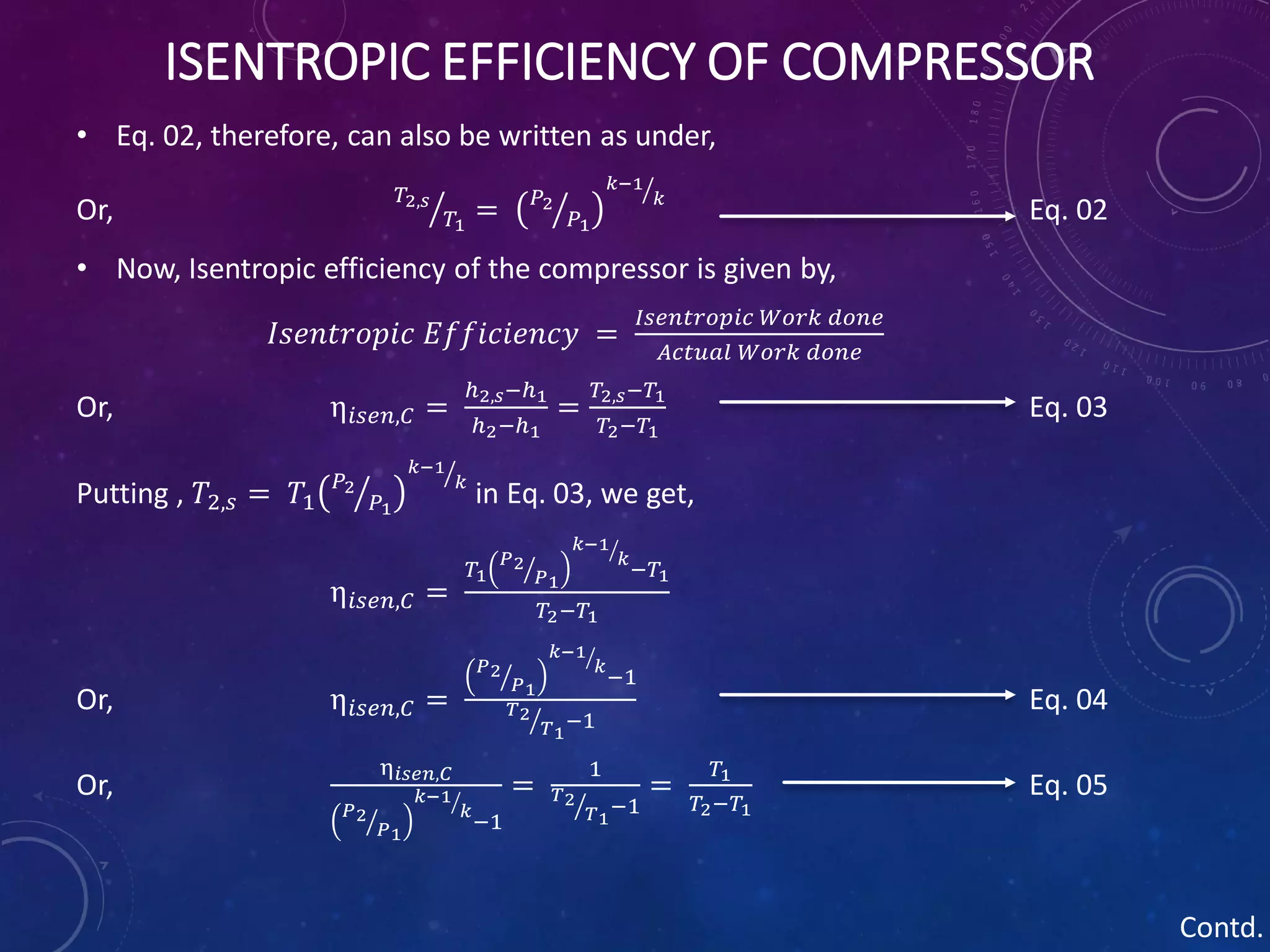 Presentation on Calculation of Polytropic and Isentropic Efficiency of natural gas compressors | PDF