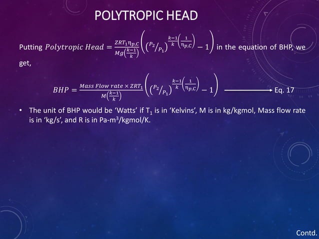 Presentation on Calculation of Polytropic and Isentropic Efficiency of natural gas compressors ...