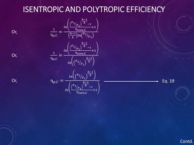 Presentation on Calculation of Polytropic and Isentropic Efficiency of natural gas compressors ...