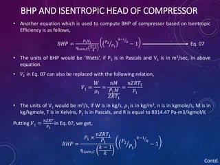 Presentation on Calculation of Polytropic and Isentropic Efficiency of ...