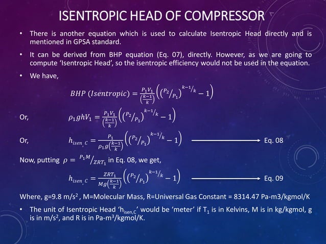 Presentation on Calculation of Polytropic and Isentropic Efficiency of natural gas compressors ...