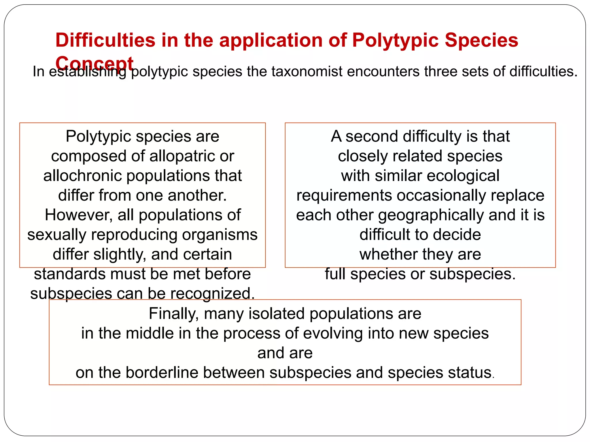 Polytypic species concept | PPTX