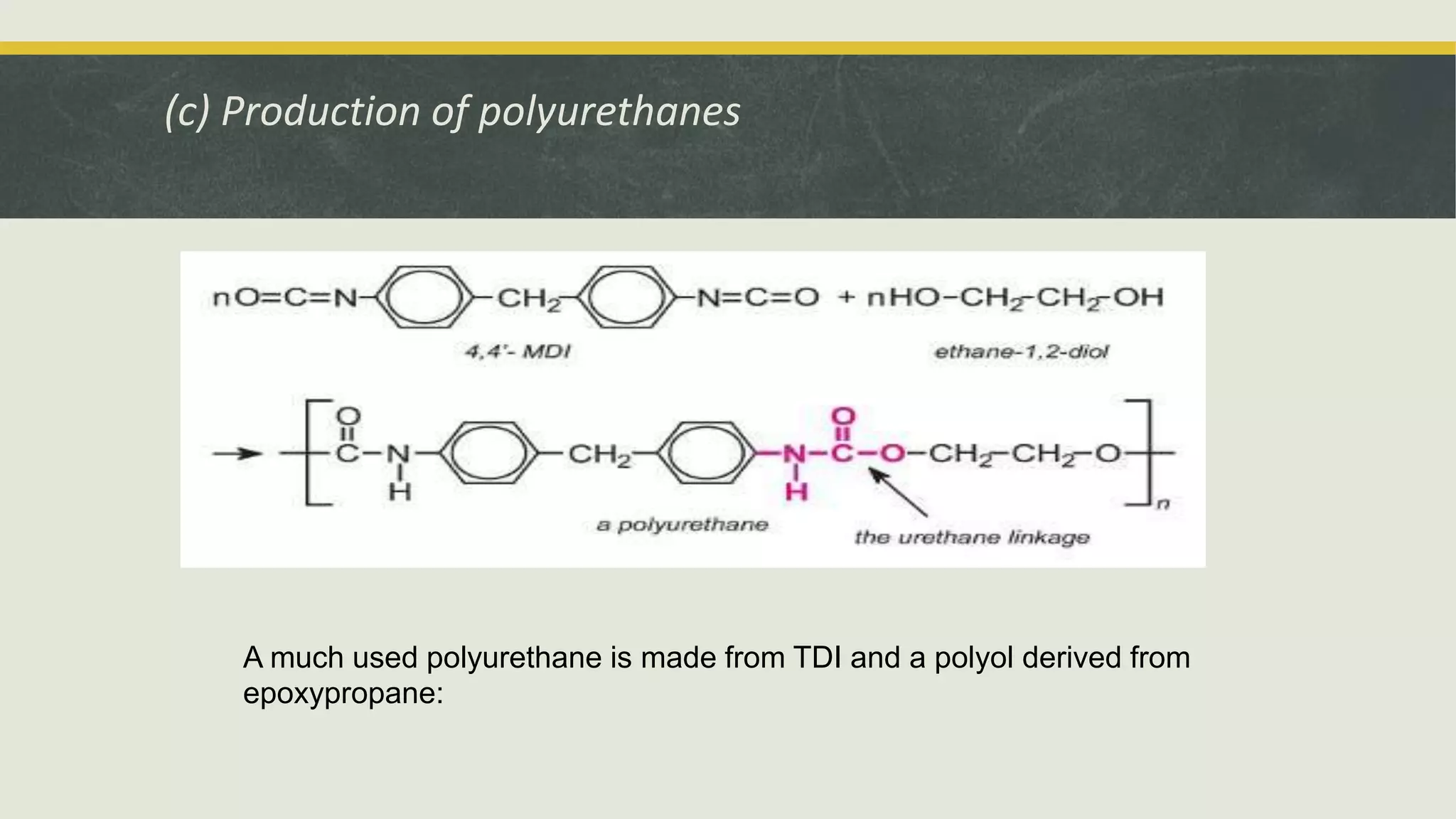 Polyurethane-structure,types,properties,preparation,application | PPTX