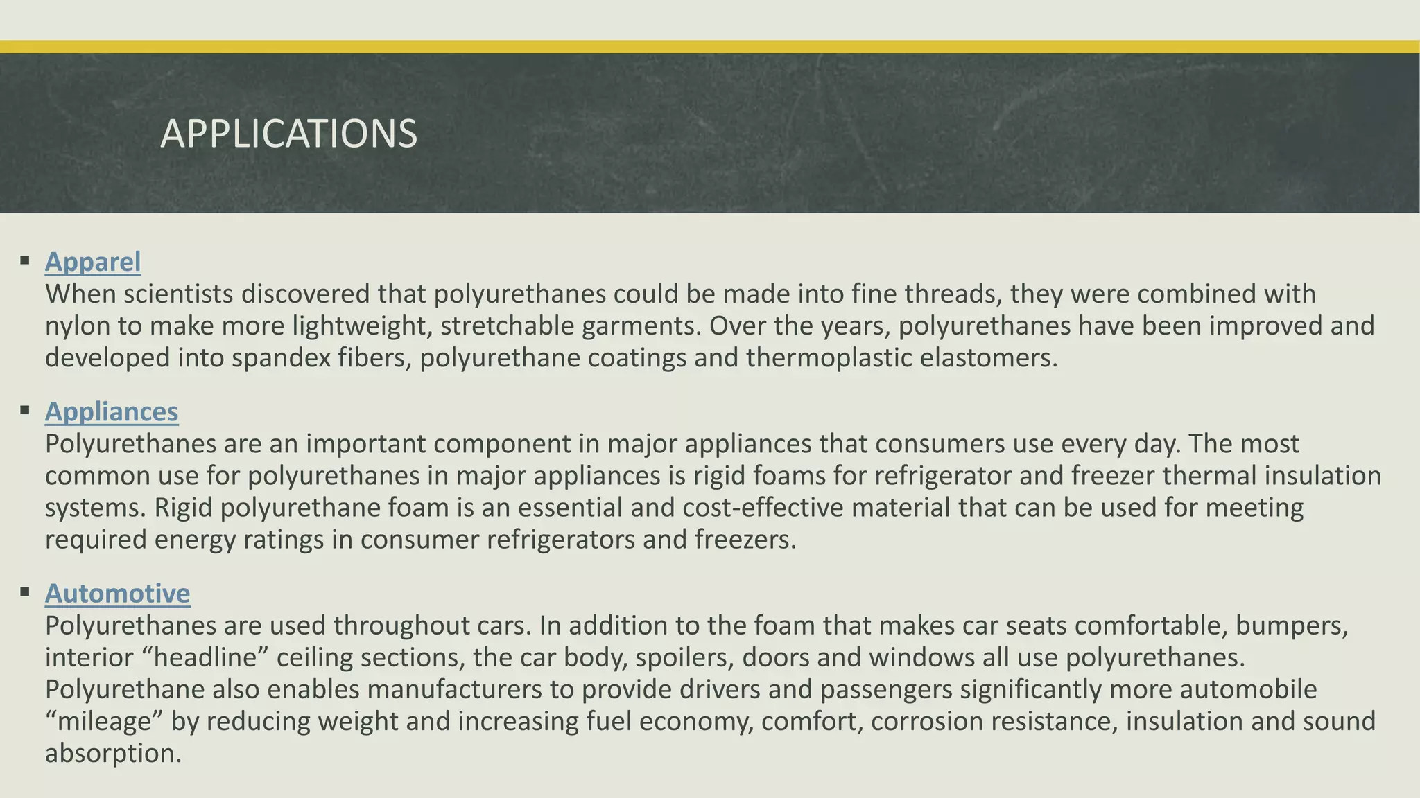Polyurethane-structure,types,properties,preparation,application | PPTX