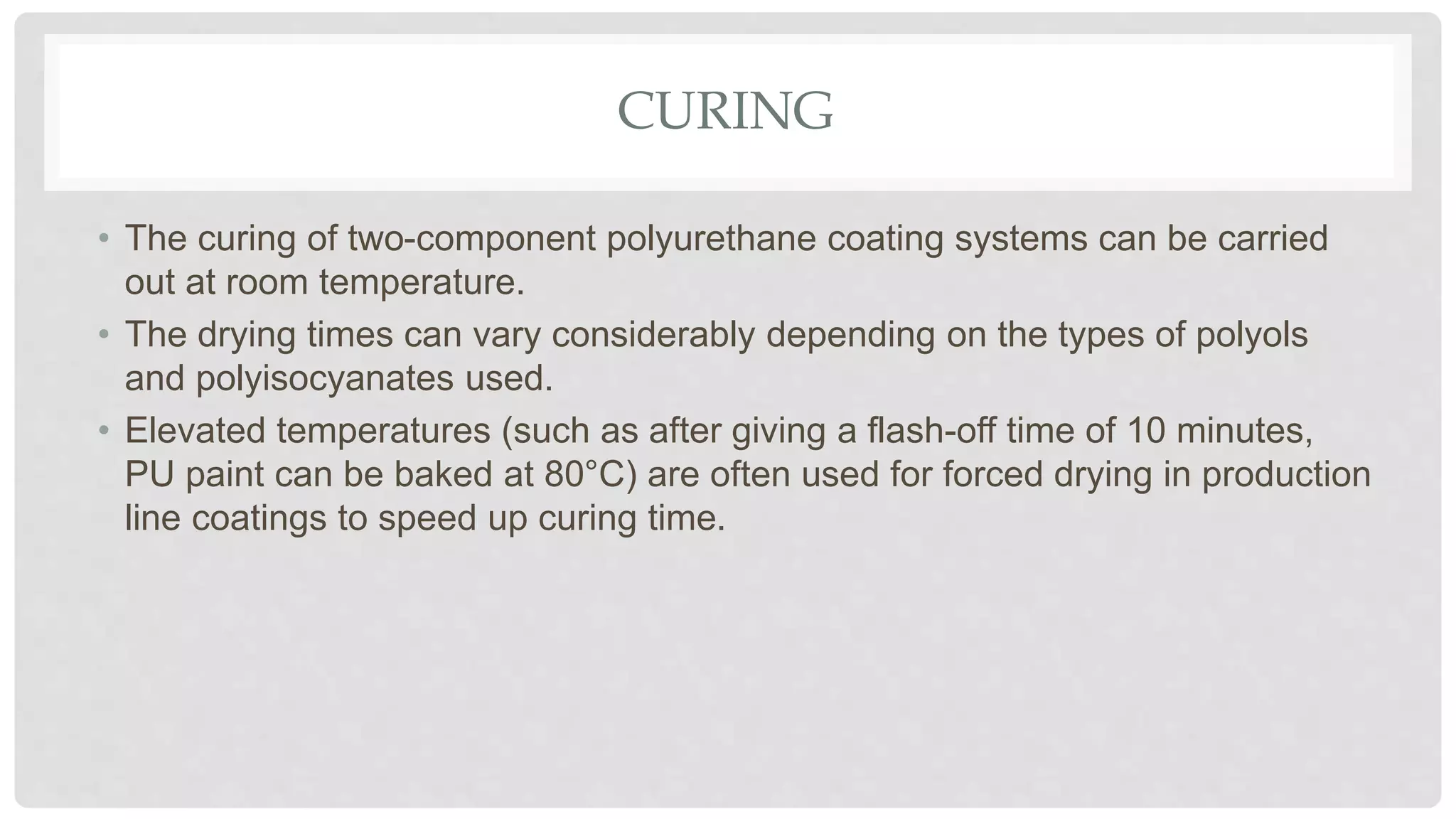 Polyurethane coatings | PPTX