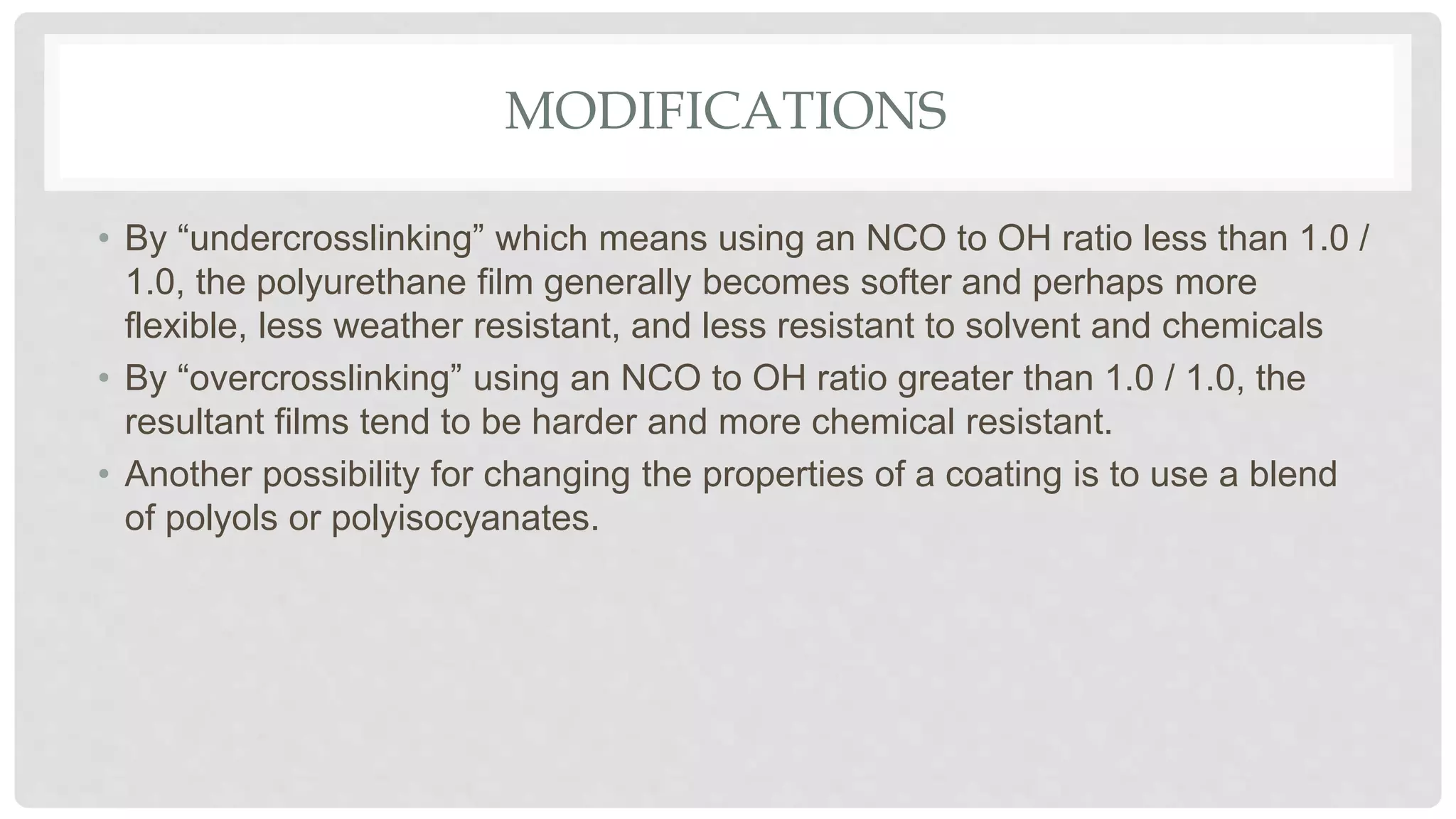 Polyurethane coatings | PPTX