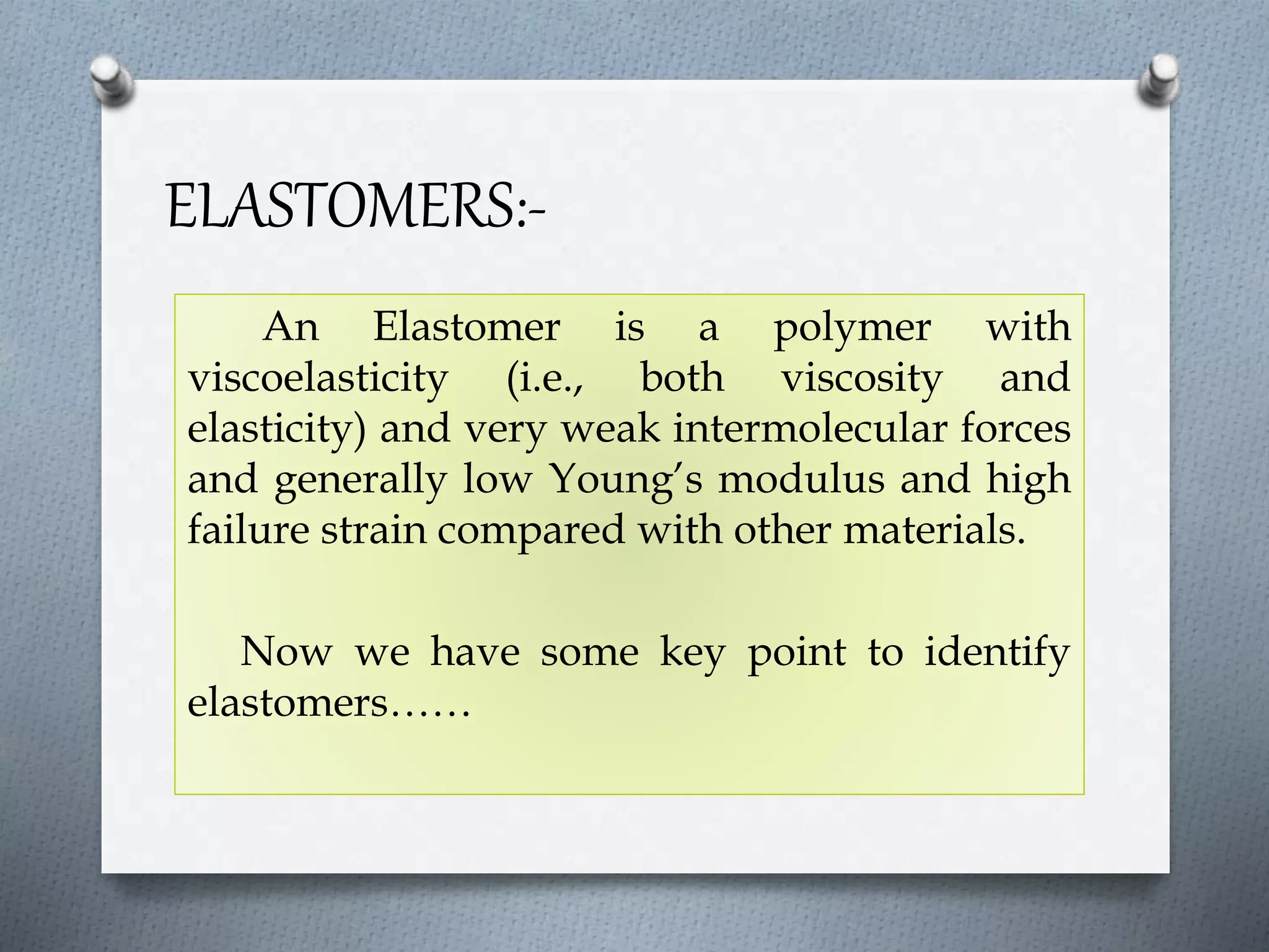 Polyurethane elastomer | PPTX