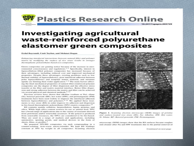 Polyurethane elastomer | PPTX