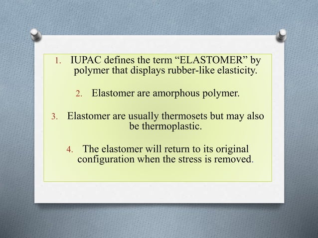 Polyurethane elastomer | PPTX