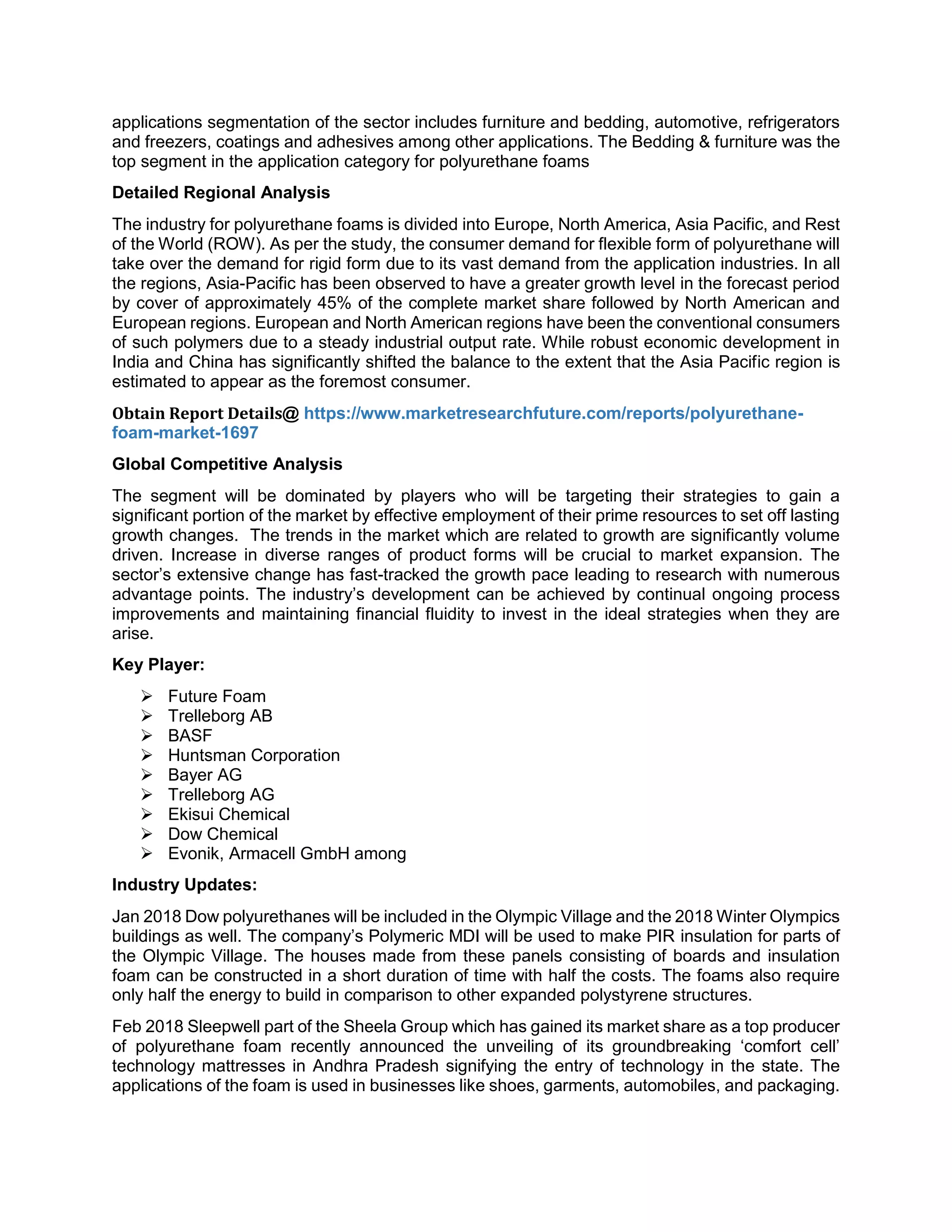 Polyurethane foam market | PDF