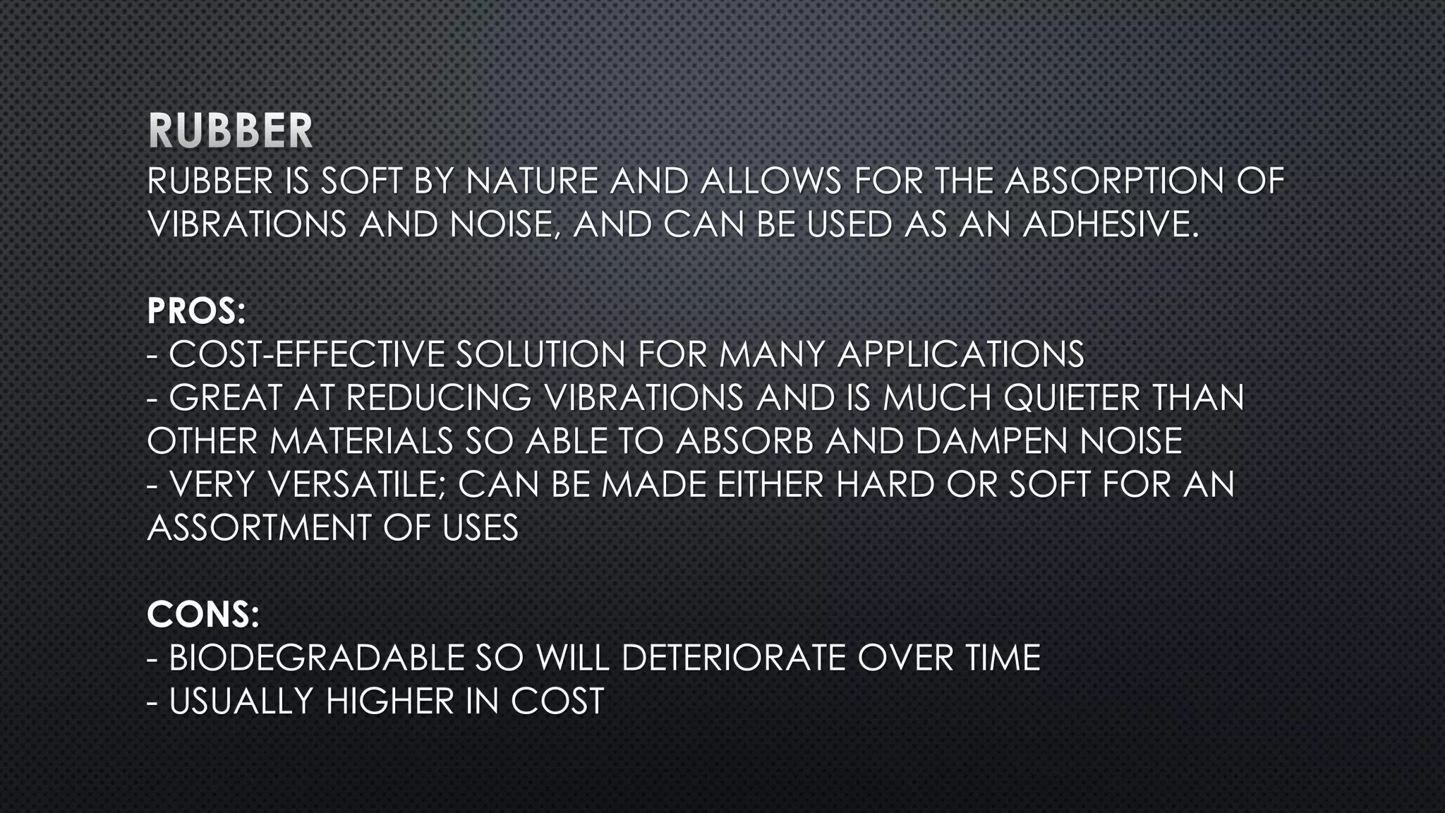 Polyurethane vs silicone vs rubber | PPT