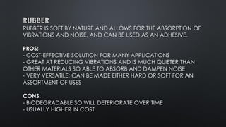 Polyurethane vs silicone vs rubber | PPT