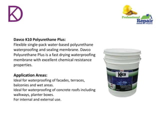 Polyurethane water proofing | PPTX