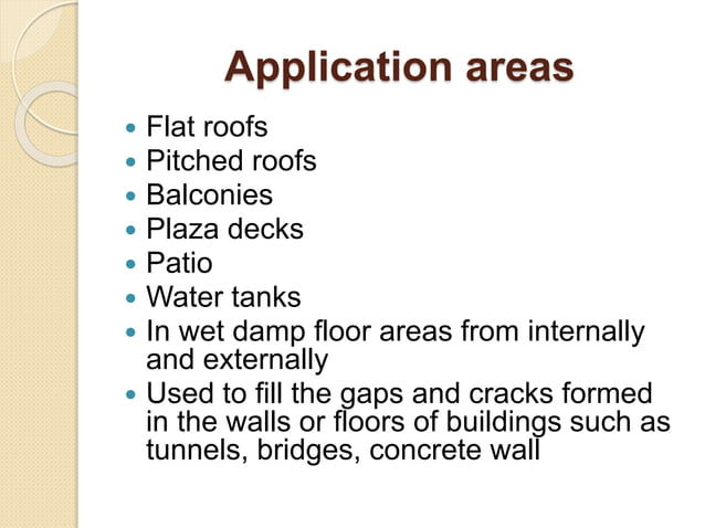 Polyurethane waterproofing membrane – advantages | PPT