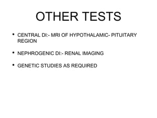 Polyuria approach | PPTX