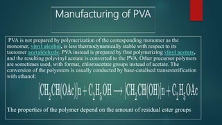 Polyvinyl alcohol (pva) | PPTX