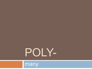 Poly vocabulary words | PPT