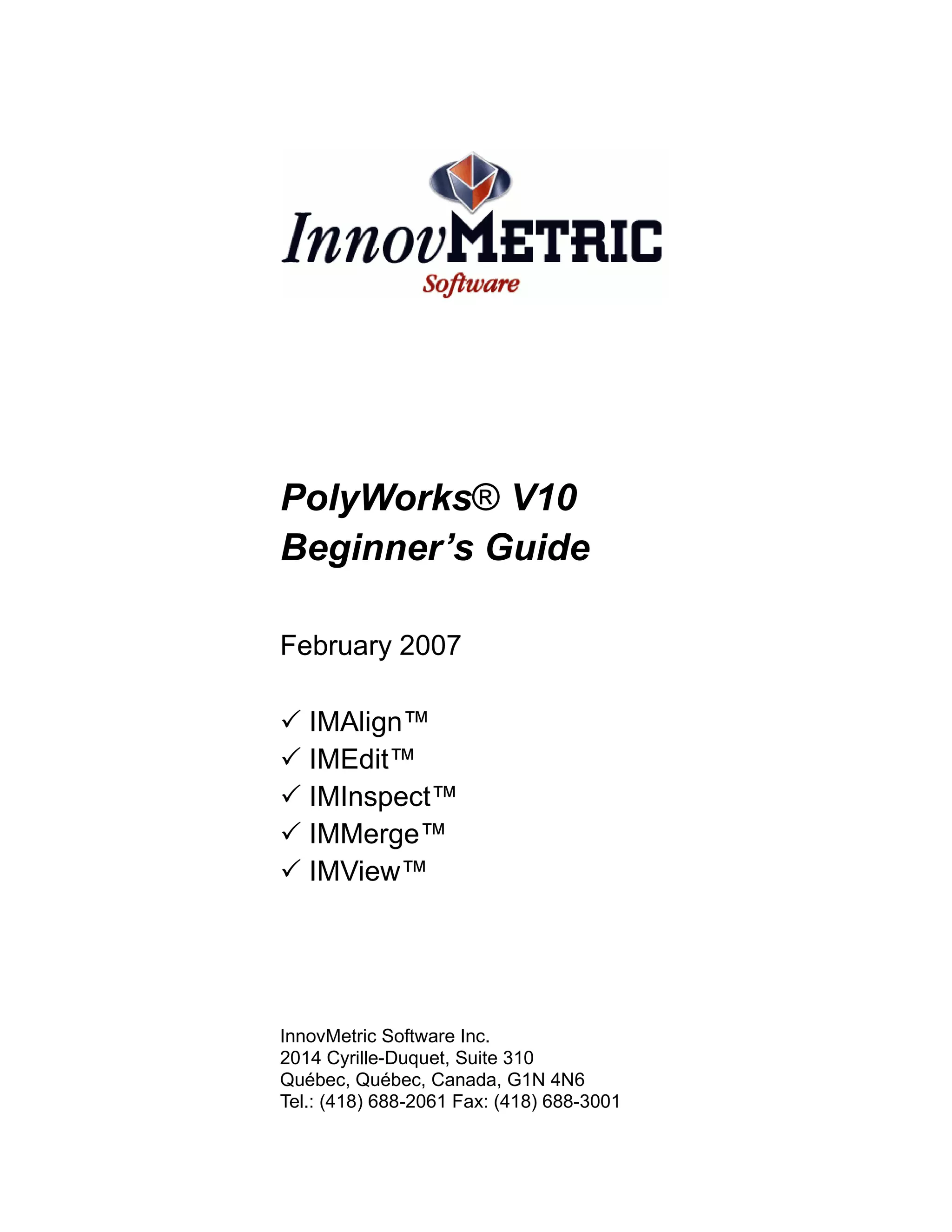 Polyworks beginners guide | PDF