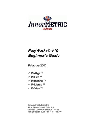 Polyworks beginners guide | PDF