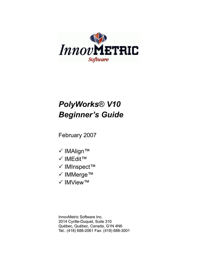 Polyworks beginners guide | PDF