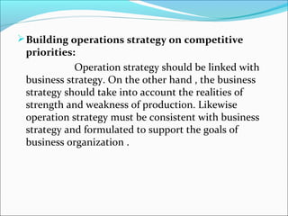 OPERATIONS STRATEGY | PPT