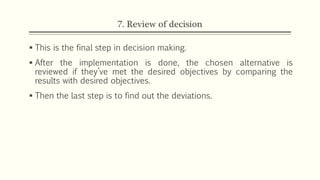Steps in decision making | PPTX