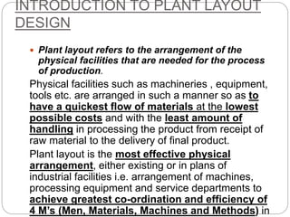 Product & process type of Plant layouts | PPTX