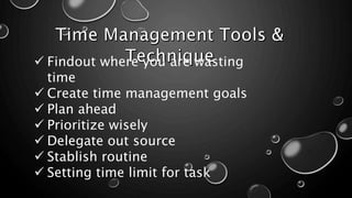 Time management and Enterprenurship | PPTX