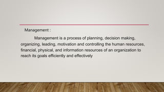 Administration vs Management and Managerial Skills | PPT