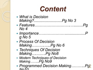 POM - Decision Making | PPTX
