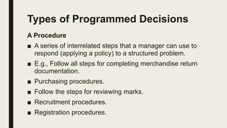 Principle of management decision makings | PPTX